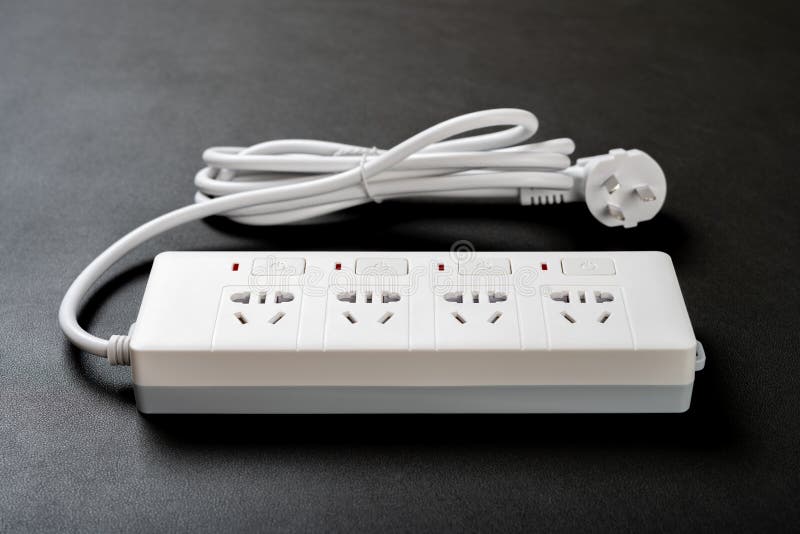 Multi Sockets Power Extension with Individual Switiches on Black Stock ...
