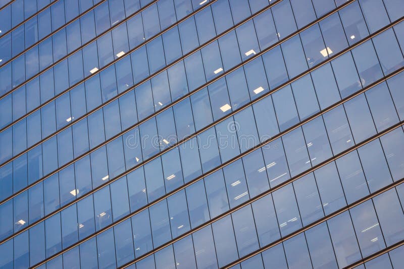 Angle View of Office Building Windows Front Facade Stock Photo - Image ...
