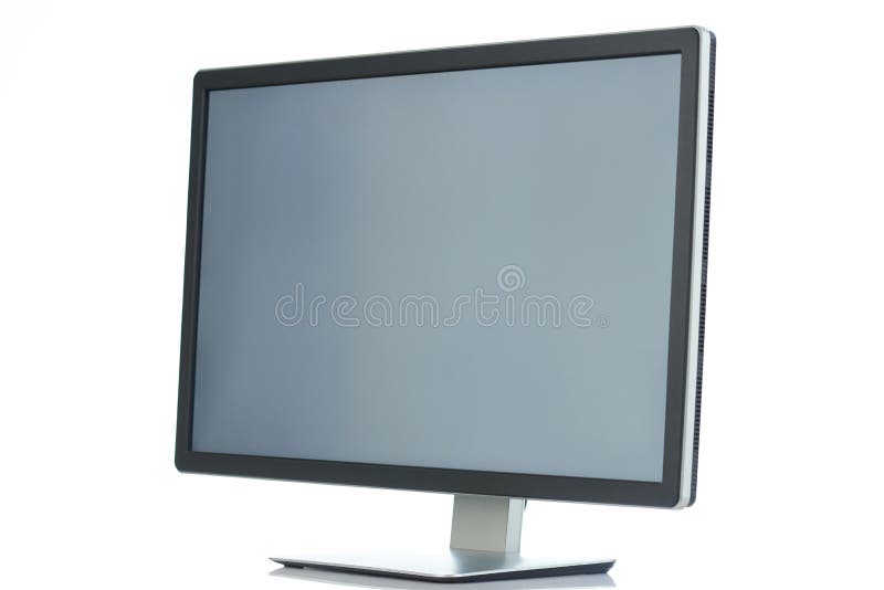 Wide Screen Computer Monitor At Angle Stock Photo - Image of television ...