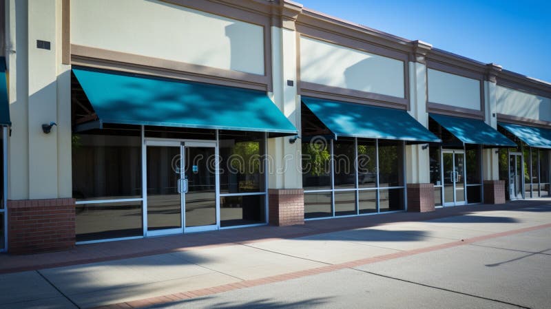 Angle View of a Small Business Building Exterior. Generative AI Stock ...