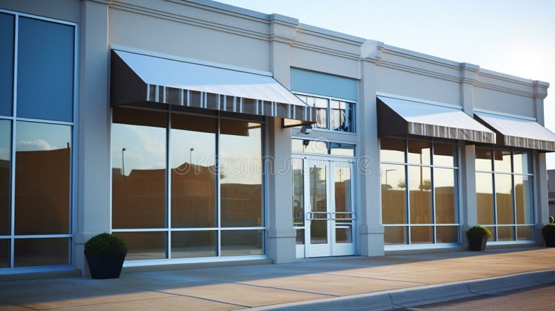 Angle View of a Small Business Building Exterior. Generative AI Stock ...