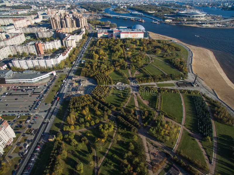 Angle View To the Park Near the Beach Editorial Photography - Image of ...