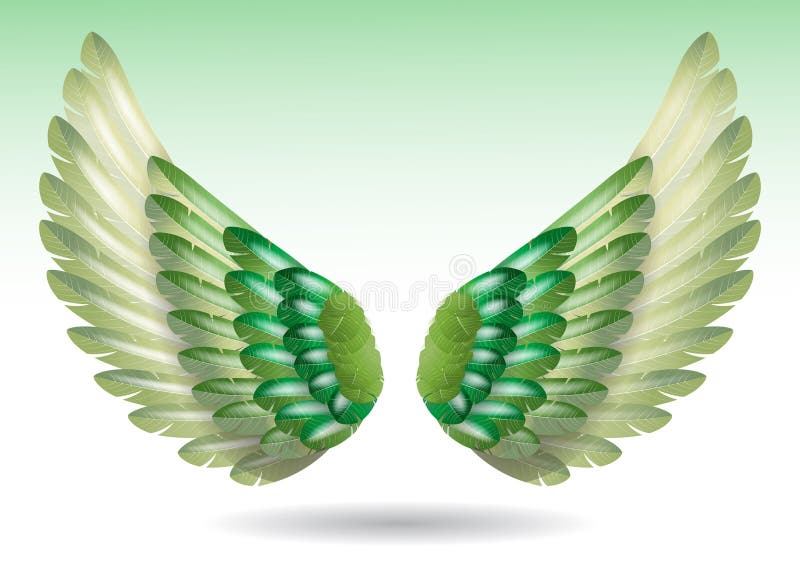 Green Angel Wings