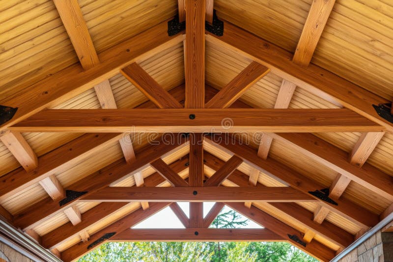 Angle Wooden Residential Home Roof Frame Progress Stock Photos - Free ...