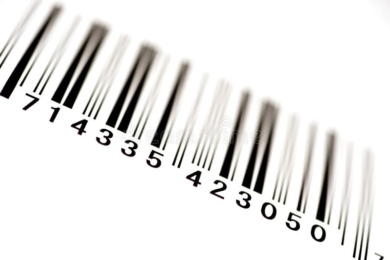 Angled Bar Code with Shallow Depth of Field 2 Stock Image - Image of ...