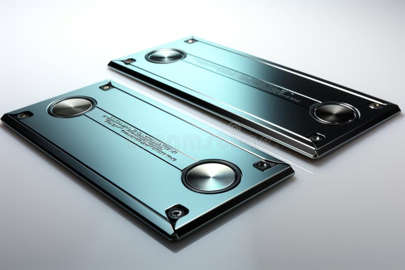 Angled Blade Plates on White Background Stock Illustration ...