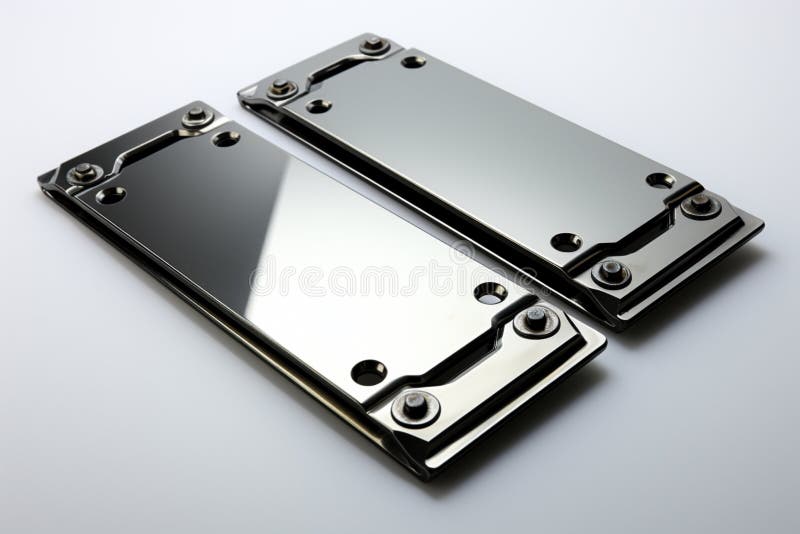 Angled Blade Plates on White Background Stock Illustration ...