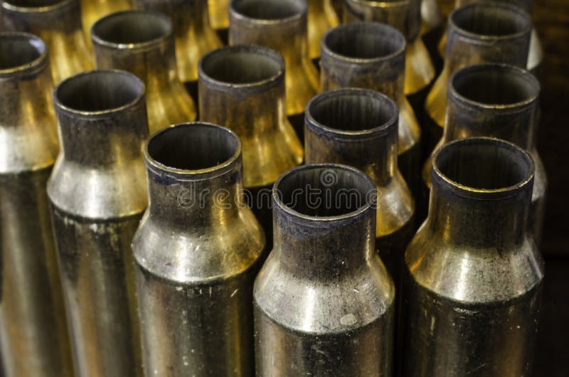 Angled Bullet Casings stock image. Image of bunch, hunting - 54913093