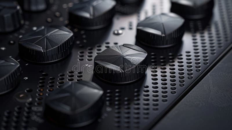 An Angled Closeup of a Matte Black Control Panel Showcasing a Series of ...