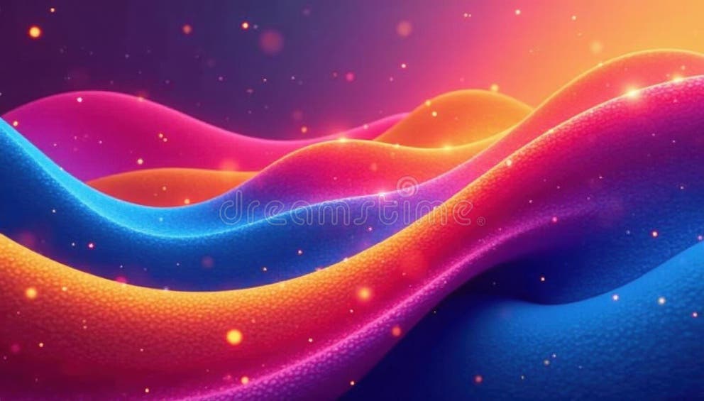 Angled Colorful Wavy Gradients, Dynamic Design, Smooth, Vibrant Stock Illustration ...