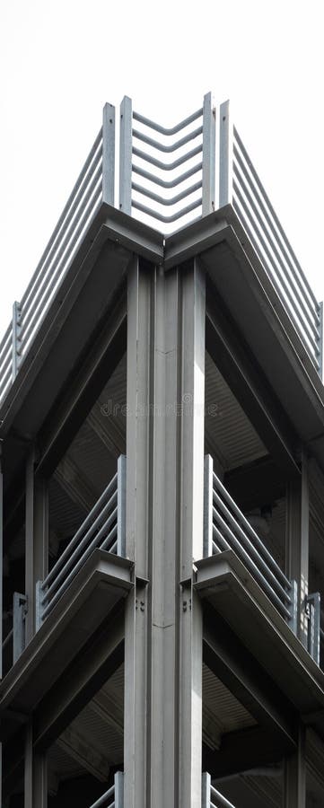 Angled Corner of a Modern High Building, Geometric Abstract Impression ...