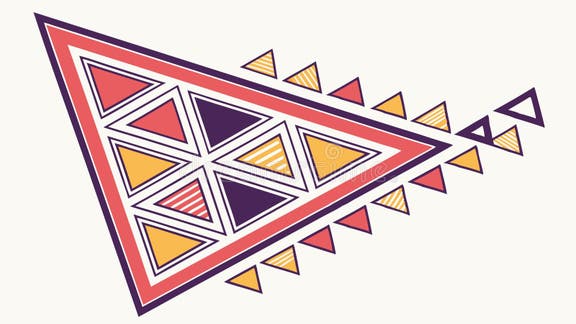 Angled Decorative Triangle Vector, Abstract Geometric Interior, Modern ...