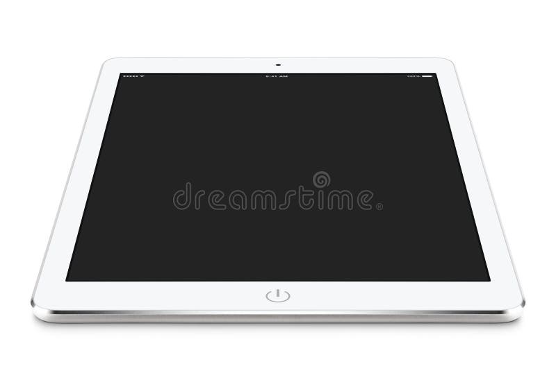 Front View of Black Tablet Computer with Blank Screen Mockup Stock ...
