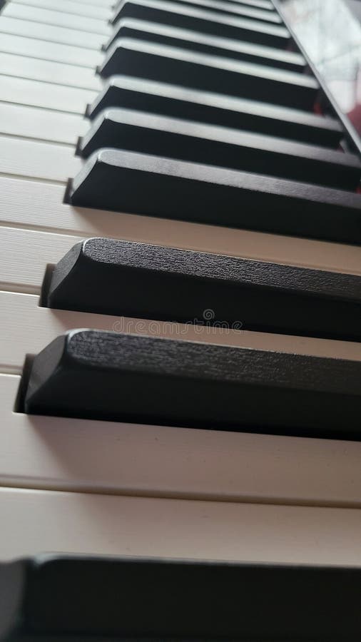 An Angled Look at a Digital Keyboard at Surface Level Stock Photo ...