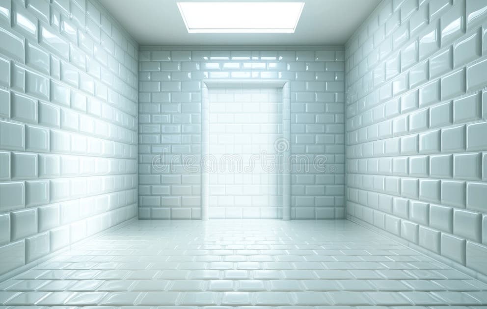 An Angled Look at a Room Enhanced by Black Lines Forming a Perspective ...