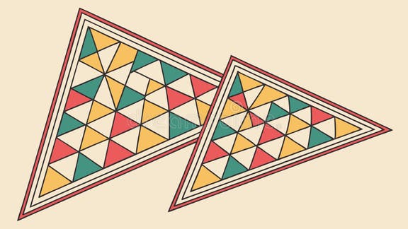Angled Overlapping Triangles Vector, Abstract Geometric Decorative Art ...