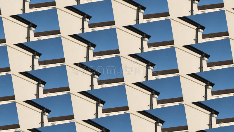 Angled Pattern Created with Architecture and Sky Stock Photo - Image of ...
