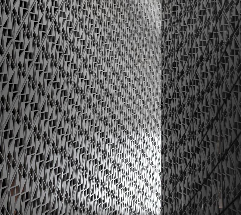 Angled Pattern on the Facade of a Modern Architecture Building Stock ...