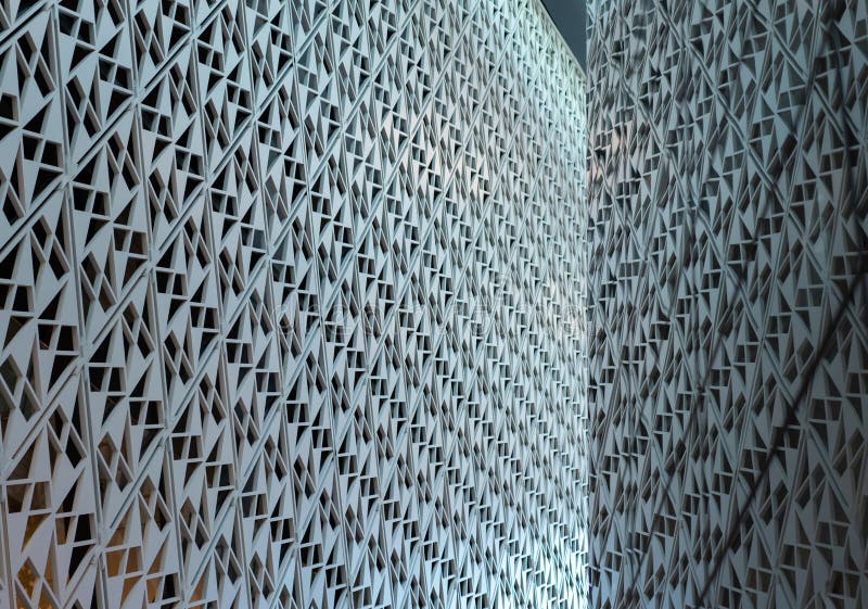 Angled Pattern on the Facade of a Modern Architecture Building Stock ...