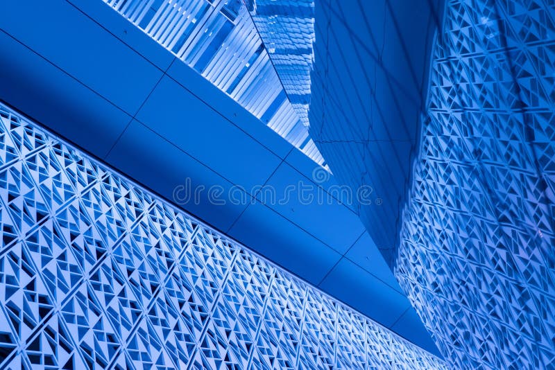 Angled Pattern on the Facade of a Modern Architecture Building Stock ...