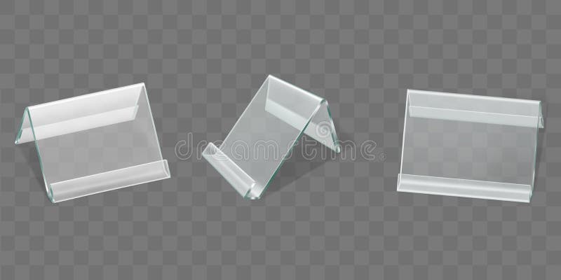 Angled, Plastic Table Display Realistic Vector Set Stock Vector ...