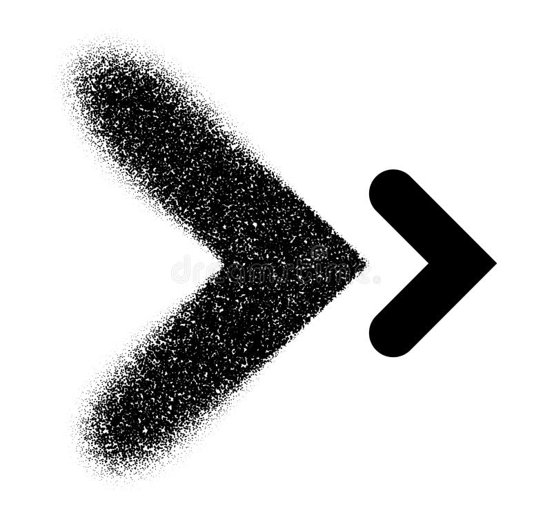 Angled Right Arrow in Dot Art and Solid Style Stock Vector ...