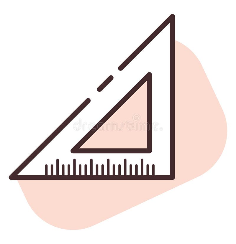 Angled ruler, icon stock vector. Illustration of isolated - 261067229