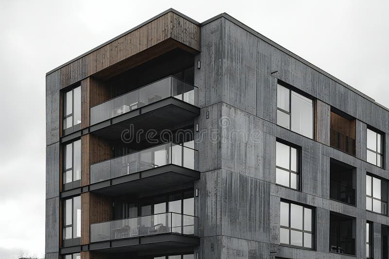 The Angled Side of an Apartment Building, High Quality, High Resolution ...