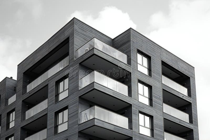 The Angled Side of an Apartment Building, High Quality, High Resolution ...
