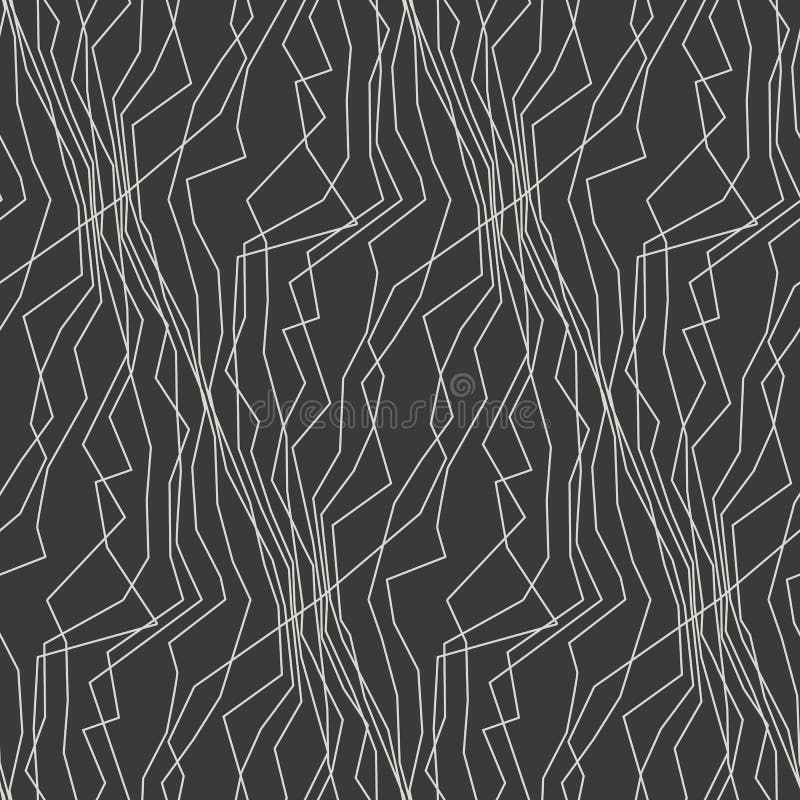 Angled Sketch Lines and Waves Seamless Pattern Stock Vector ...