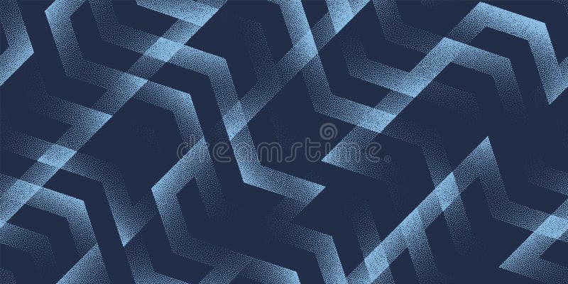 Angled Structure Contemporary Seamless Pattern Vector Blue Wide ...