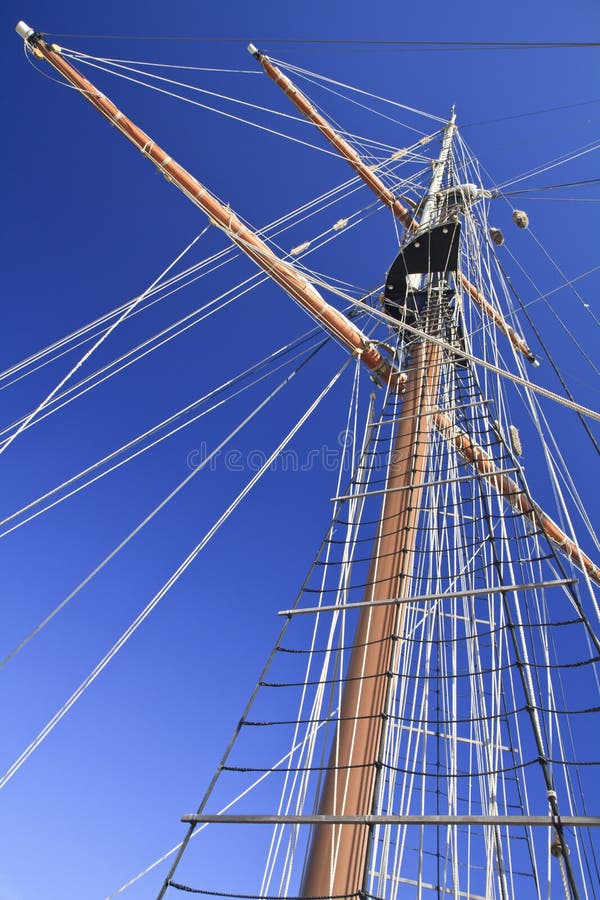 Angled Tall Ship Yards stock photo. Image of outdoors - 17828658
