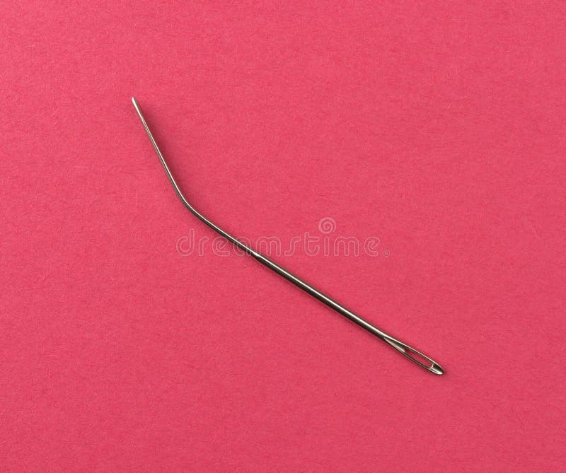Heavy Duty Sewing Machine Needles On Burlap Stock Photo - Image of ...
