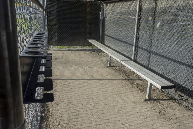 Angled View of the Dugout on a Baseball Field, without Any People ...