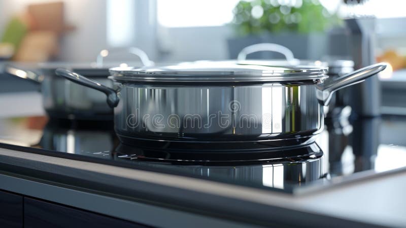 An Angled View of an Induction Cooktop Burner Highlighting the ...