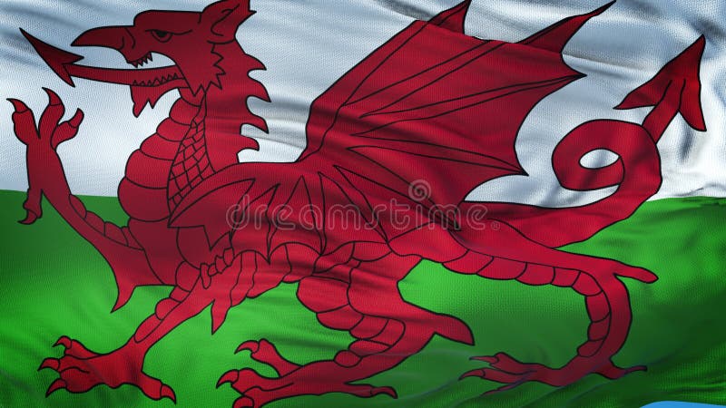 Wales Flag in Official Colors and with Aspect Ratio of 3:5 Stock Vector ...