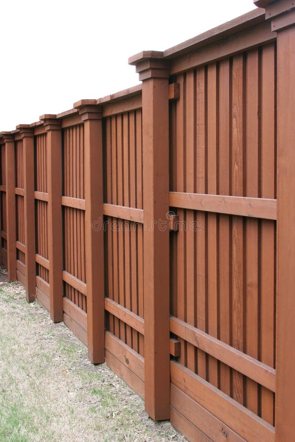 Angled View of a Wood Fence Stock Image - Image of angle, barrier: 20249143