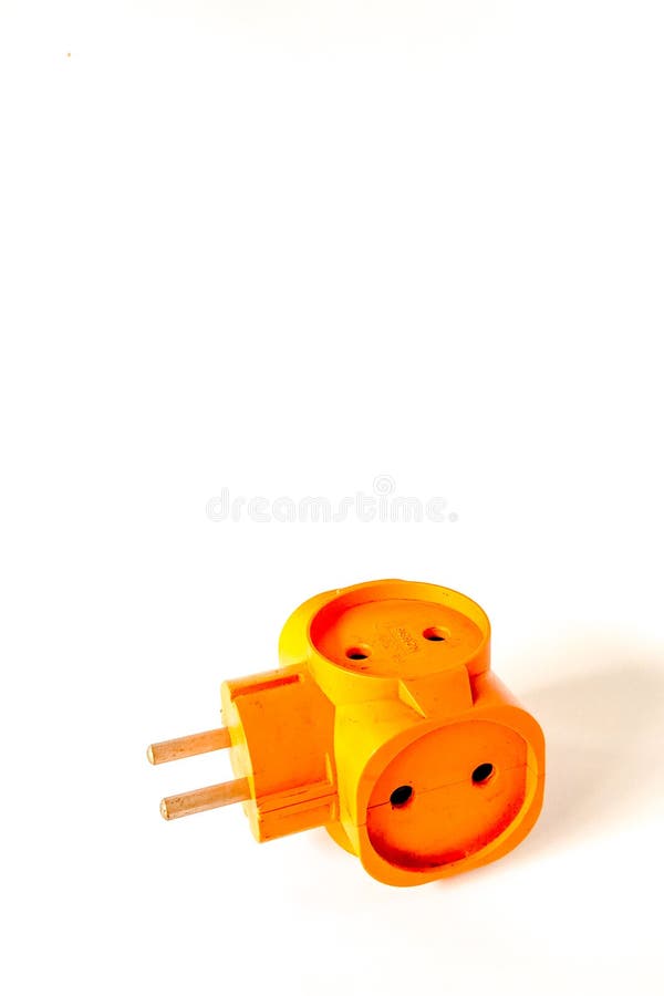 Angled View of 4-way Electrical Adapter Stock Photo - Image of home ...