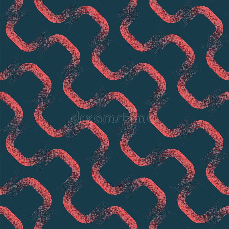 Angled Wavy Structure Seamless Pattern Trend Vector Red Abstract ...
