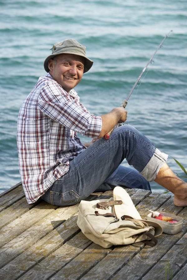 Angler stock image. Image of happy, peaceful, summer, fishing - 7967249