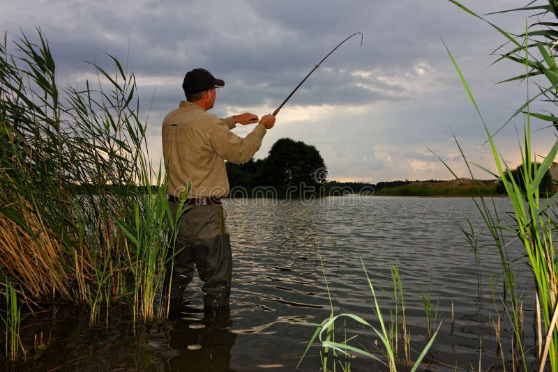 Angler stock photo. Image of angler, active, catching - 121665748