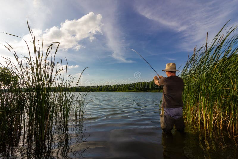 Angler stock photo. Image of nature, reflection, holiday - 150724958