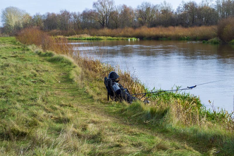Angler Catches with a Feeder Stock Image - Image of activity, water ...