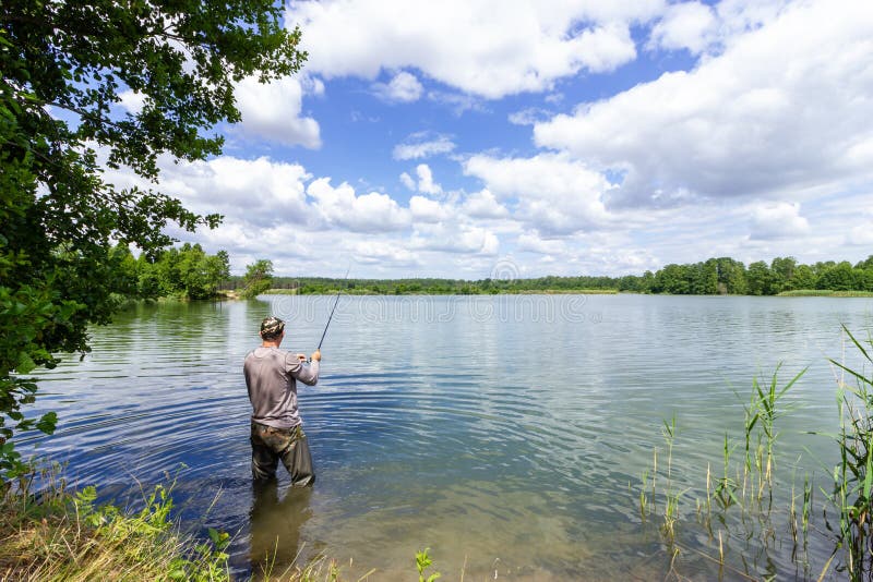 Angler stock image. Image of nature, vacation, fisherman - 157250791