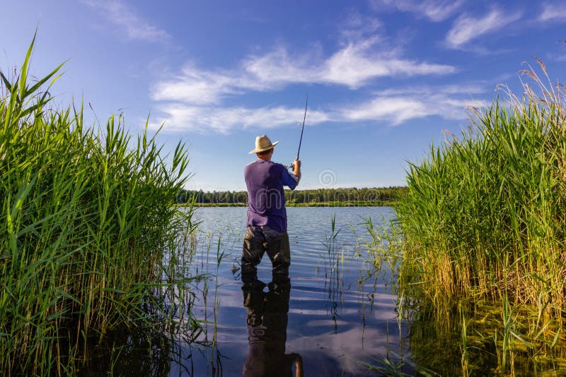 Angler stock image. Image of cane, catching, casting - 152592905