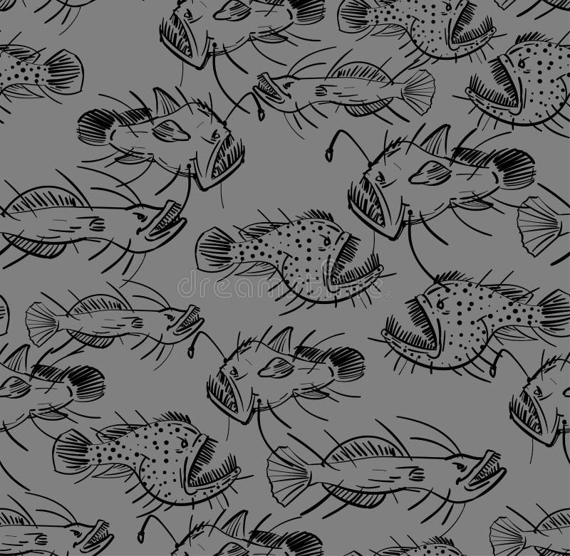 Sea Monster Line Drawing Pattern Stock Illustrations – 272 Sea Monster ...