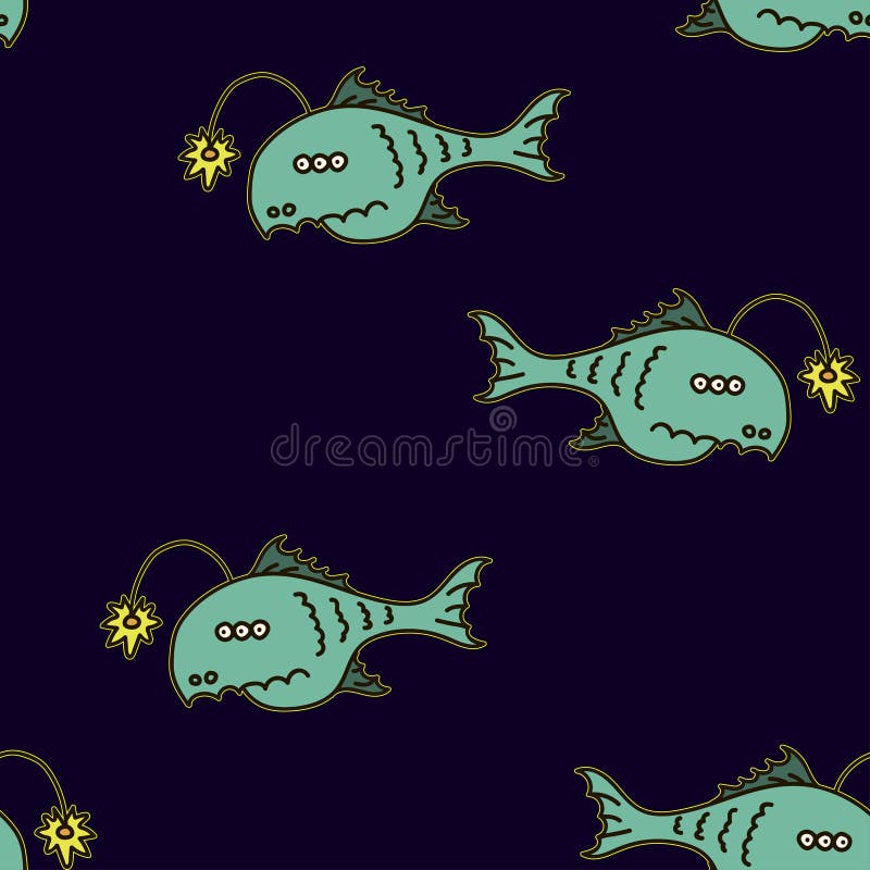 Angler fish stock vector. Illustration of abstract, ecology - 71144998