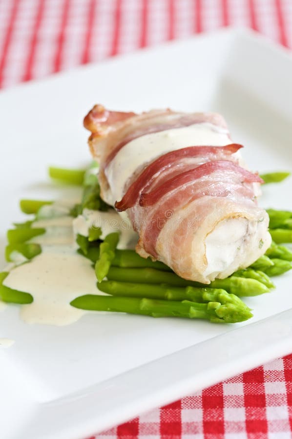 Angler fish with pancetta stock image. Image of food, dinner - 5758041