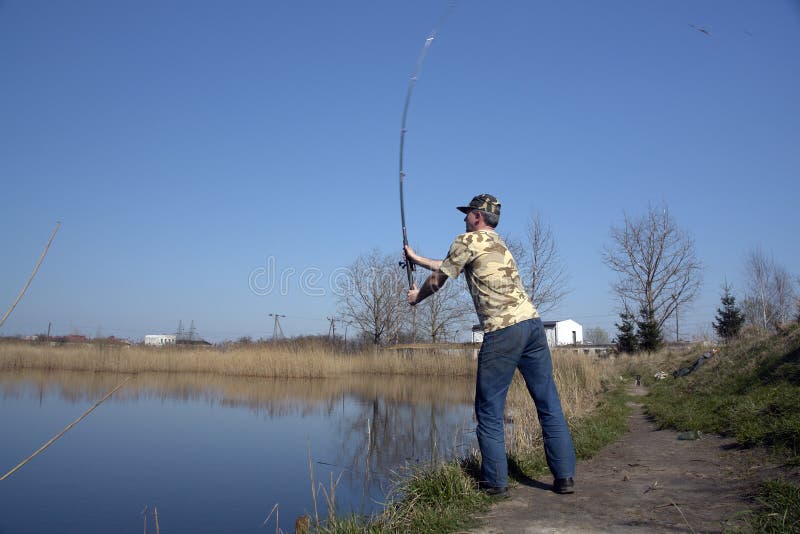 Angler man stock photo. Image of rest, relax, angler, shore - 2191398