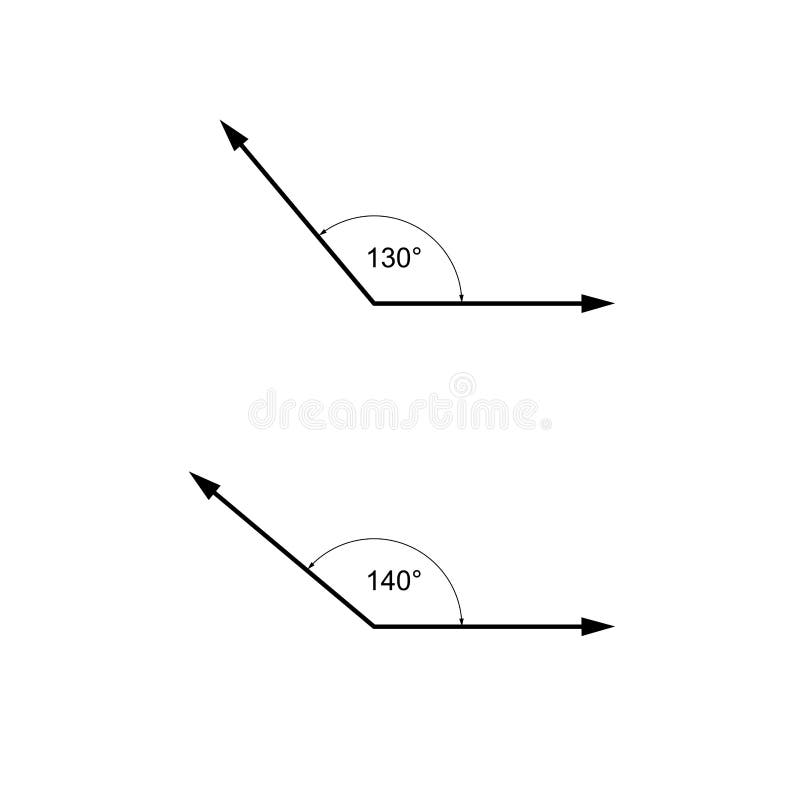 Angles in Degrees , Geometry Math Signs Symbols Stock Vector ...